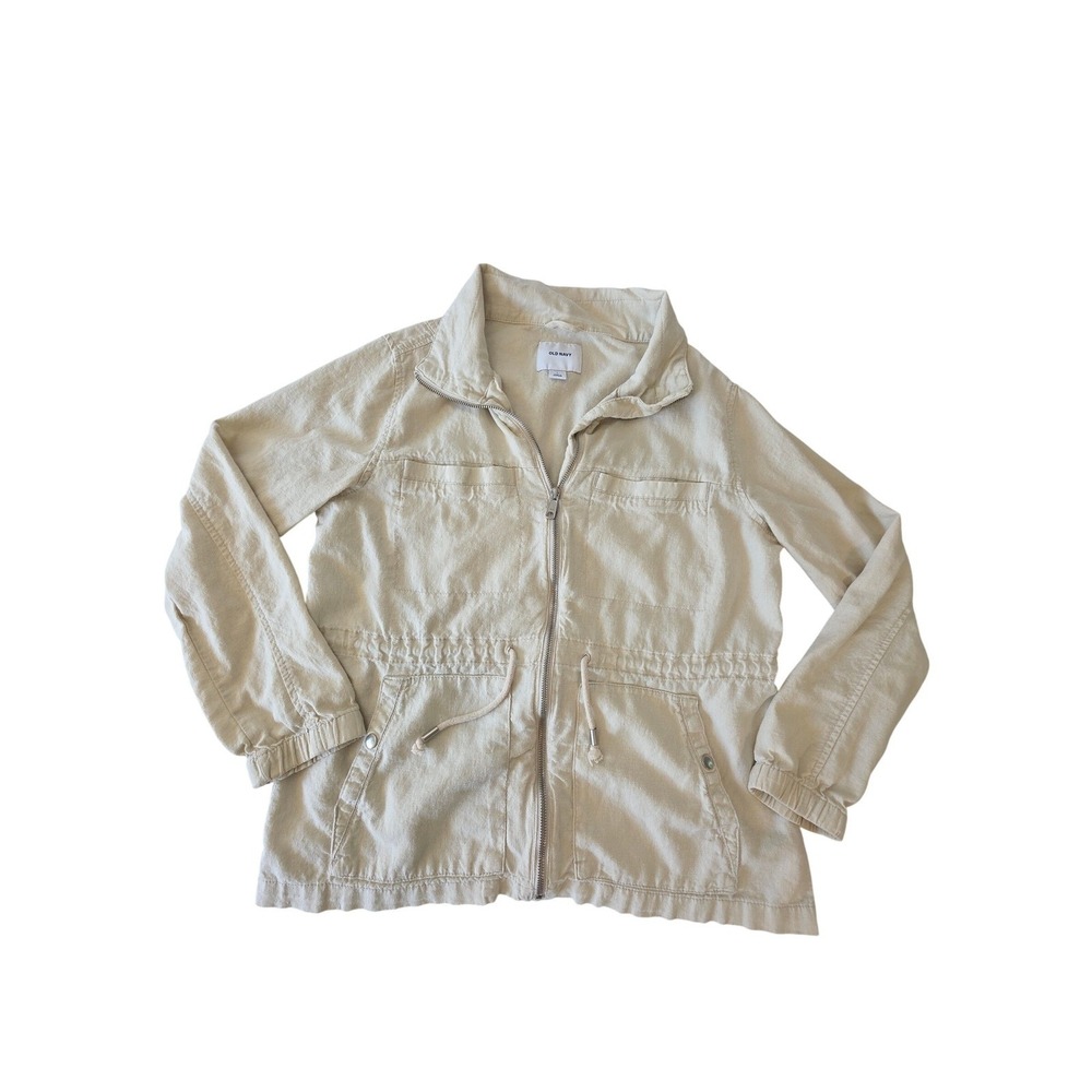 Old Navy | Jackets & Coats | Old Navy Linen Blend Field Jacket Utility ...